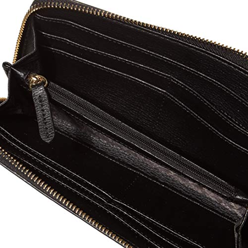 Karl Lagerfeld Paris womens Zip Continental Wallet, BLK/GOLD, One Size US