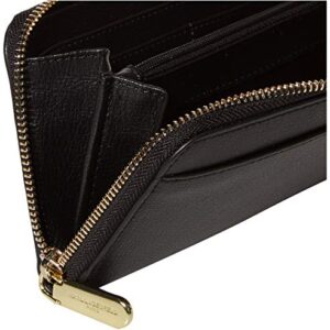 Karl Lagerfeld Paris womens Zip Continental Wallet, BLK/GOLD, One Size US