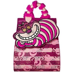 danielle nicole disney alice in wonderland mini backpack, cheshire cat monogram small handbag purse, pink