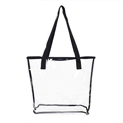 Premium Large Capacity Transparent Clear Tote Bag Shoulder Handbag, Clear