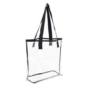 Premium Large Capacity Transparent Clear Tote Bag Shoulder Handbag, Clear