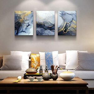 Abstract Wall Decor for Living Room Bedroom Wall Art Paintings Abstract Ink painting Wall Artworks Hang Pictures for Office Decoration, 12x16inch/Piece, 3 Panels Bathroom Home Decorations Posters