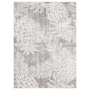 Tommy Bahama Malibu Pineapple Coastal Indoor/Outdoor Area Rug, Taupe/Ivory, 5'3"x7'3"