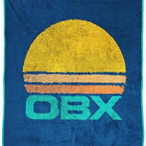 Outer Banks OBX Sunset Throw Blanket - Measures 46 x 60 inches - Fade Resistant Super Soft Fleece Bedding (Official Netflix Product)