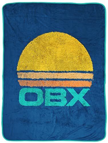 Outer Banks OBX Sunset Throw Blanket - Measures 46 x 60 inches - Fade Resistant Super Soft Fleece Bedding (Official Netflix Product)