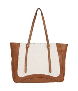 jessica simpson vienna tote bone/almond brown one size