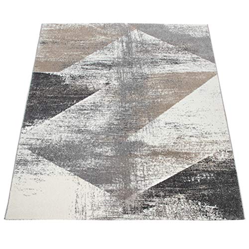 Paco Home Modern Rug, for Living Room in Grey Beige, Size:5'3" x 7'7"