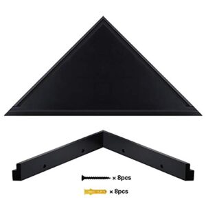 RR ROUND RICH DESIGN Corner Floating Shelves Wall Mount for Bathroom Bedroom Living Room Kitchen Decorations Shelf Black