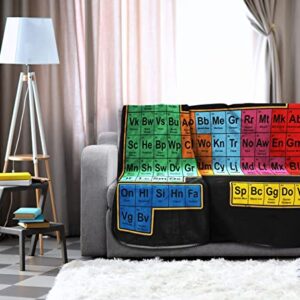 Marvel Periodic Table Blanket - Measures 62 x 90 inches - Fade Resistant Super Soft Fleece Bedding (Official Marvel Product)