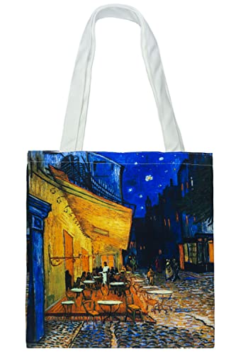 Rejolly 4 Pack Canvas Art Tote Bag Vincent Van Gogh Aesthetic Impressionist Accent Painting Printed Purse Stylish Shoulder Handbag for Women Men