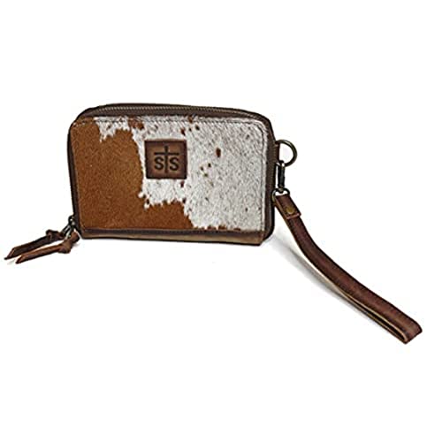 STS Ranchwear Women's Cowhide Package Deal Compact Durable Leather Brown Casual Crossbody Bag with Adjustable Strap