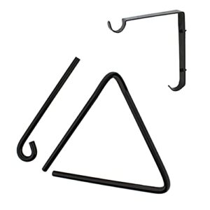 rural365 triangle dinner bell, 8in – cast iron dinner bell, dinner triangle bell forged metal triangle for outside