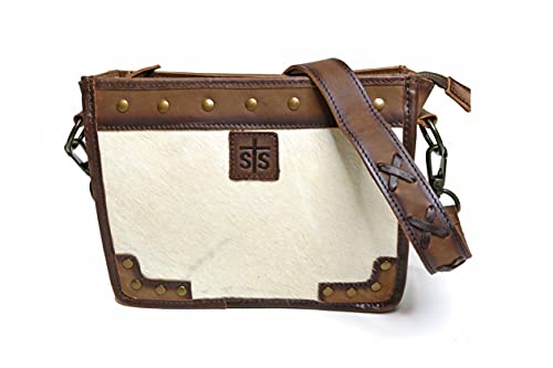 STS Ranchwear Women's Cowhide Mae Durable Leather Casual Crossbody Bag with Adjustable & Removable Strap