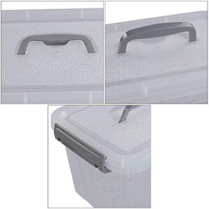 Cand 6 Quart Storage Bin with Lid, Plastic Box for Organizing, 6 Packs