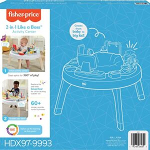 Fisher-Price Baby To Toddler Learning Toy 2-In-1 Like A Boss Activity Center And Play Table With Lights Music And Sounds