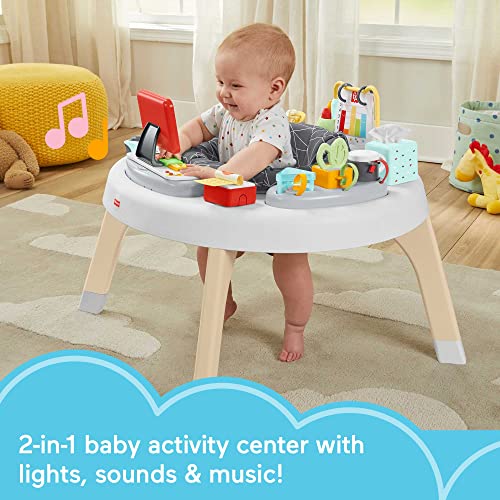 Fisher-Price Baby To Toddler Learning Toy 2-In-1 Like A Boss Activity Center And Play Table With Lights Music And Sounds