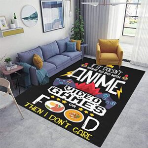 Anime Video Game Food Gamer Area Rug Non-Slip Carpets Floor Mat for Bedroom Living Room Home Decoration 5.2'x7.5'