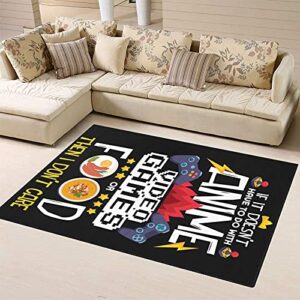 Anime Video Game Food Gamer Area Rug Non-Slip Carpets Floor Mat for Bedroom Living Room Home Decoration 5.2'x7.5'