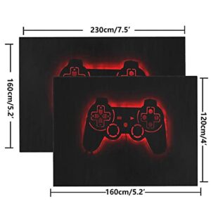 Red Game Controller Area Rug Non-Slip Carpets Floor Mat for Bedroom Living Room Home Decoration 4'x5.2'