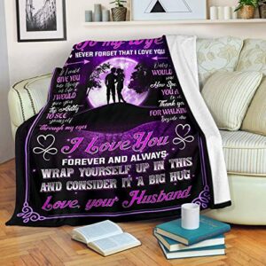 KOXHOX to My Wife Blanket from Husband,Mothers Day Birthday Gifts for Her I Love You Blanket to My Wife Gifts （60 * 80）