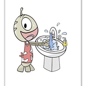 Lilo and Stitch Bathroom Photos - Set of 4 (8 inches x 10 inches) Kids Prints