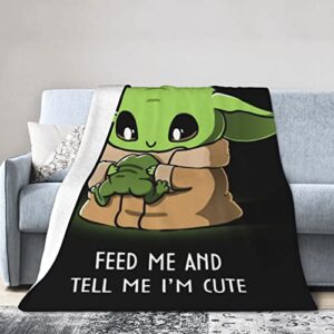 baby yoda blanket ultra-soft micro fleece blanket throw all seasons warm throw blanket for nap (40in50in)