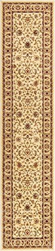 Unique Loom Voyage Collection Traditional Oriental Classic Area Rug (2' 7 x 12' 0 Runner, Ivory/Gold)