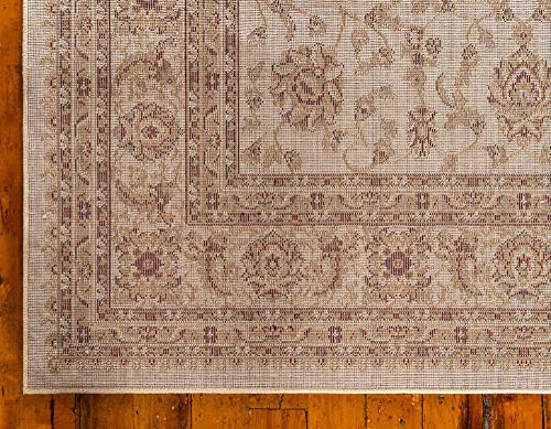 Unique Loom Voyage Collection Traditional Oriental Classic Area Rug (2' 7 x 12' 0 Runner, Ivory/Gold)