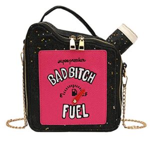 kuang! women fashion sequin crossbody bag girl’s fun gasoline handbag shoulder bag for women messenger tote bags