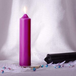 Low Temperature Candles, MANFLY Romantic Candles for Wedding Home Decor or Couples (Black & Purple)