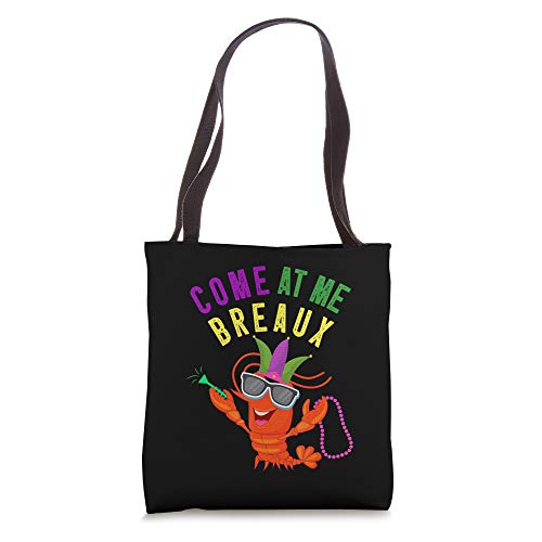 Come At Me Breaux Crawfish Beads Funny Mardi Gras Carnival Tote Bag