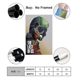 Game Poster The Last of US Poster Decorative Painting Canvas Wall Art Living Room Posters Bedroom Painting 08x12inch(20x30cm)