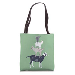 goat stack tote bag