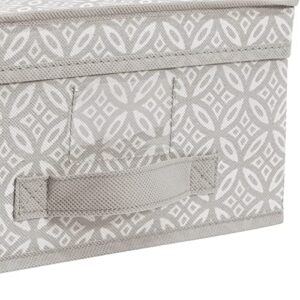 Simplify Medium Box in Grey Soft, 11" x 12" x 6" Boho Closet Storage Organization