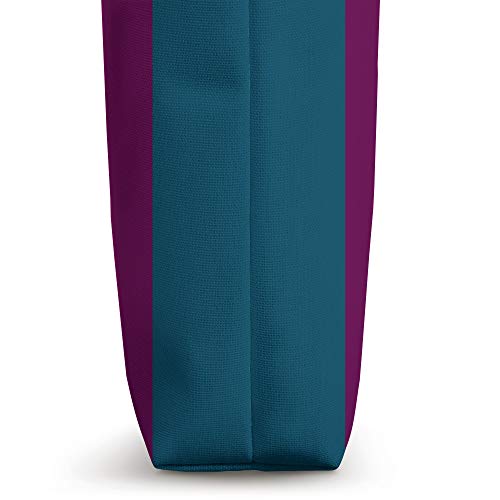 Jewel Tones Shades of Teal and Purple Stripe Tote Bag