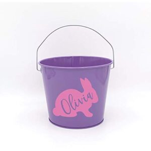 Personalized Easter Bunny Pail ~ Bucket ~ Basket