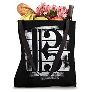 Tenor Clef Alto Clef Musician Tote Bag