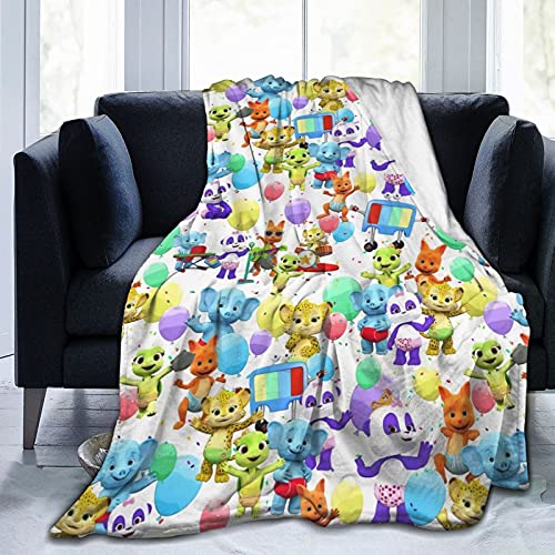 TLOVE Word Party Tv Show Blanket Soft Cozy Throw Blanket Flannel Blankets for Couch Bed Living Room 60x50 Inch