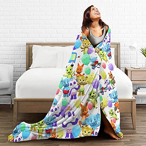 TLOVE Word Party Tv Show Blanket Soft Cozy Throw Blanket Flannel Blankets for Couch Bed Living Room 60x50 Inch