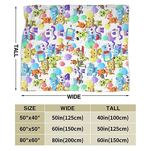 TLOVE Word Party Tv Show Blanket Soft Cozy Throw Blanket Flannel Blankets for Couch Bed Living Room 60x50 Inch