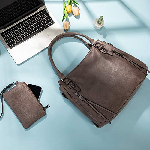 Realer Handbags for Women Hobo Bags Large Crossbody Shoulder Bag Vegan Faux Leather, with Holster/Wallet