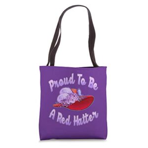 proud to be a red hatter elegant style gift | purple tote bag