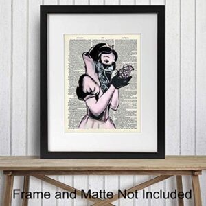 Banksy Snow White Hand Grenade Bandana Poster - Graffiti Wall Art Decor, Room Decoration for Bedroom, Dorm, Living Room - Gift for Teens, Urban Street Art Fans, Men Women - 8x10 UNFRAMED