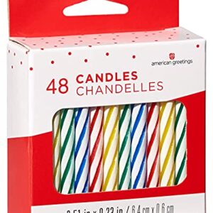 American Greetings Birthday Candles, Small Multicolored Spiral (48-Count)