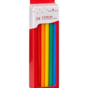 American Greetings Birthday Candles, Long Thin Multicolored (24-Count)