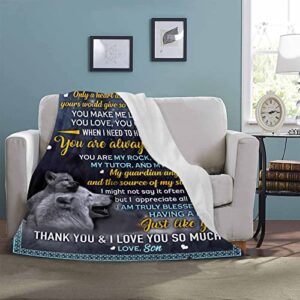 InterestPrint Personalized Love Blanket Throw to My Mom from Daughter & Son, Mother's Day Blanket Gift I am Truly Blessed for Having a mom just Like You Blanket