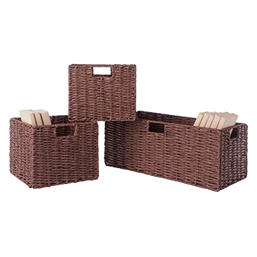 Winsome Wood Tessa Basket, Walnut