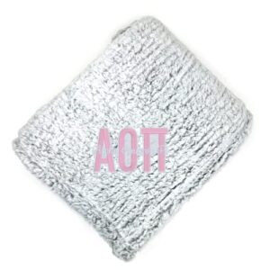 go greek chic alpha omicron pi embroidered sherpa fuzzy throw blanket