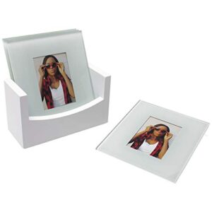 glass coaster set for mini instax film