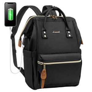 lovevook mini backpack purse for women small backpack bag for teen girls, cute fashion daypack with usb charging port, black